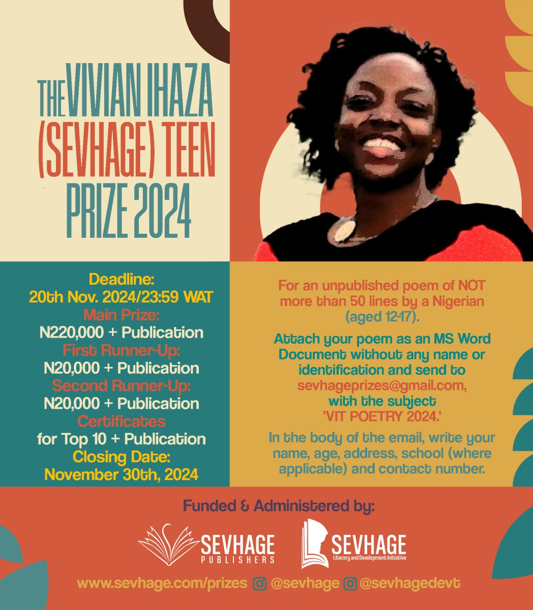 ANNOUNCING THE SHORTLIST FOR THE VIVIAN IHAZA (SEVHAGE) TEEN PRIZE FOR ...