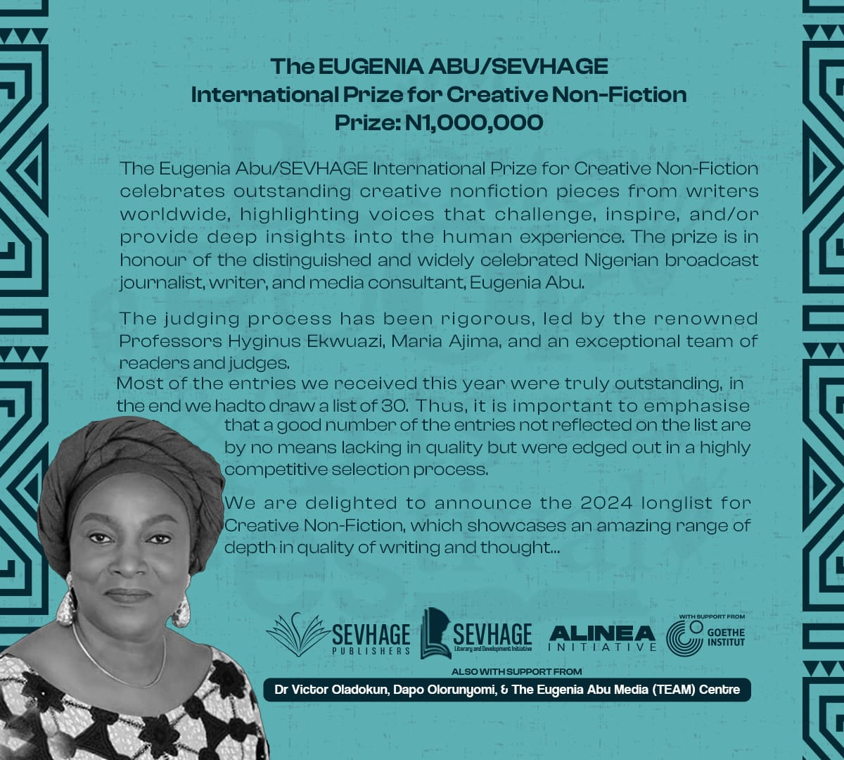 The Eugenia Abu/SEVHAGE International Prize for Creative Non-Fiction ...